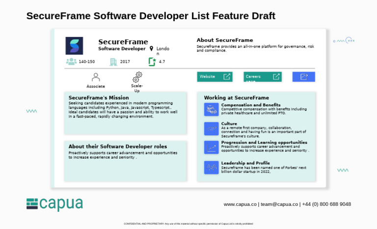 DRAFT Capua List - SecureFrame - Software Developer | PDF | Computer Science | Software Development