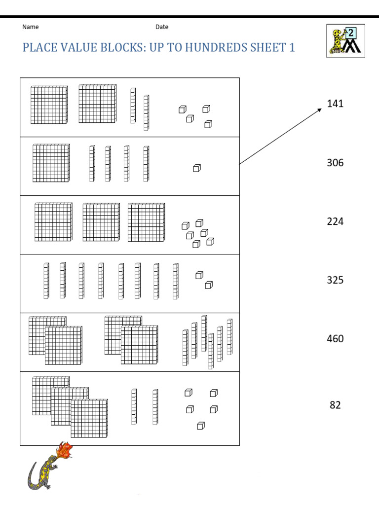 Place Value Blocks Up To Hundreds 1 | PDF