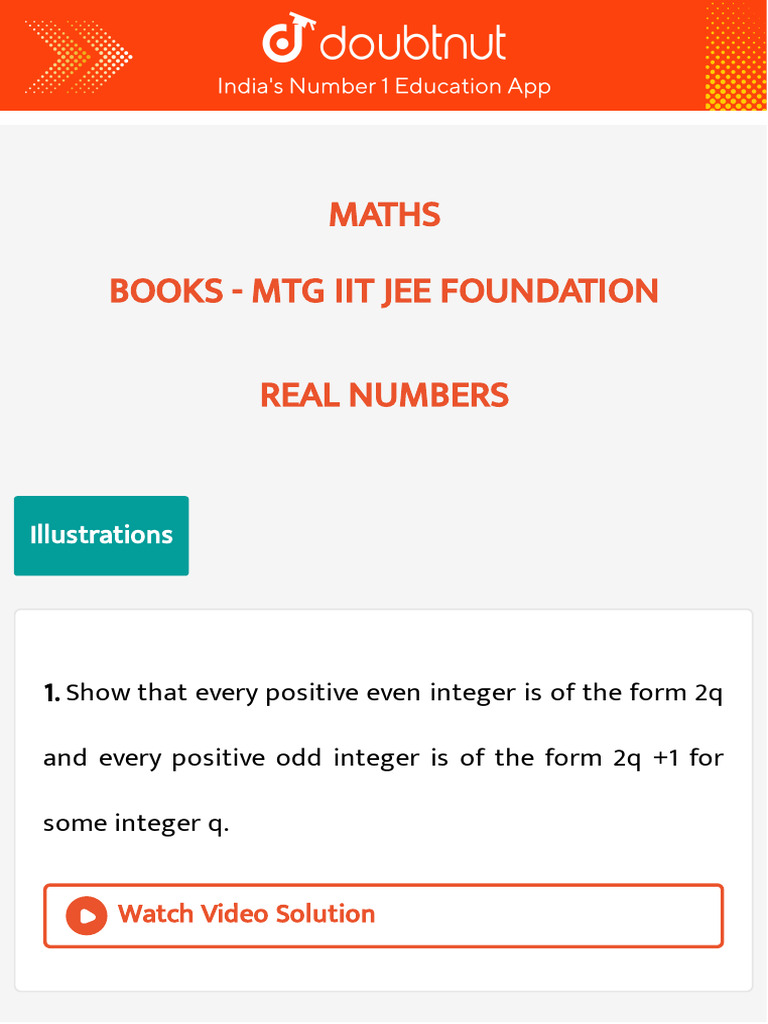 Books Doubtnut Question Bank | PDF | Factorization | Numbers