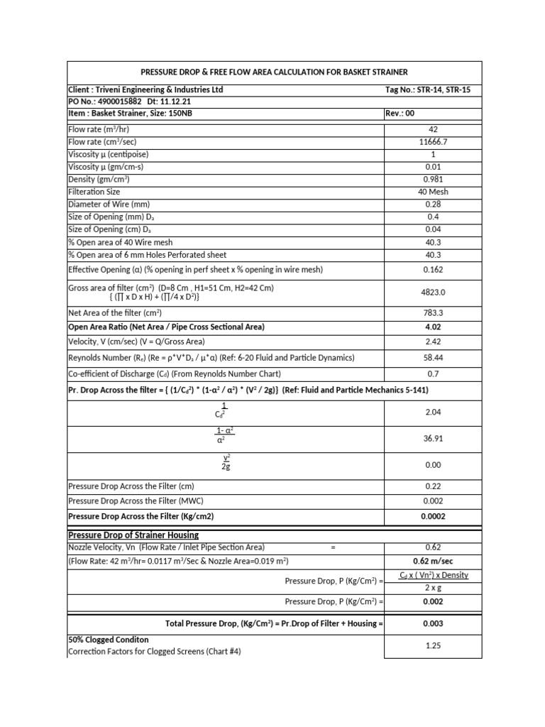 C-272 PR Drop Cal-Triveni Engg | PDF | Flow Measurement | Reynolds Number