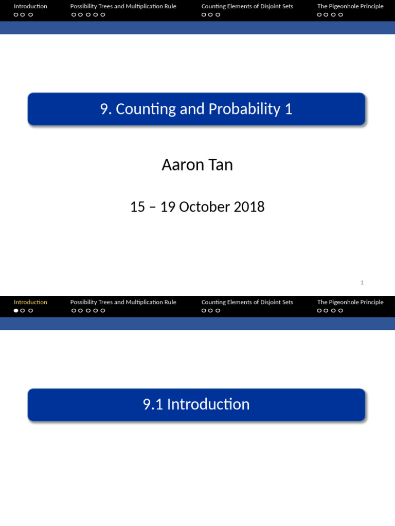 Week9 Counting and Probability 1 Full | PDF | Set (Mathematics ...