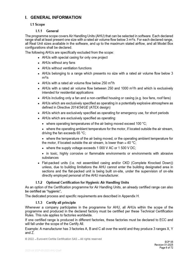 AHU Certification Guidelines 2025 | PDF | Thermal Insulation | Heat