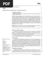 Mdpi Template | PDF | Theorem | Citation