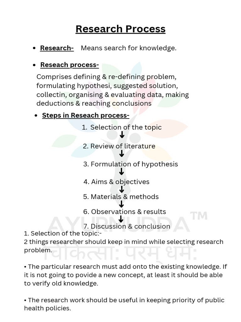 Research Process | PDF