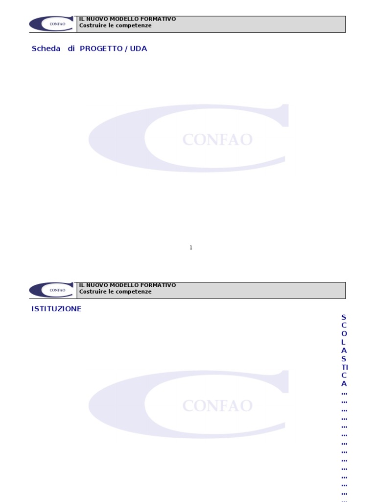 Schema Uda in Bianco | PDF