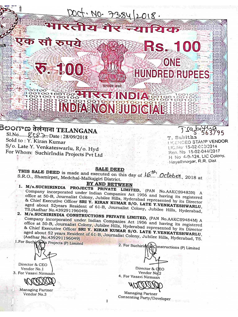 Latest Title Deeds or Draft Copy - Property Documents (Photocopy) - M ...