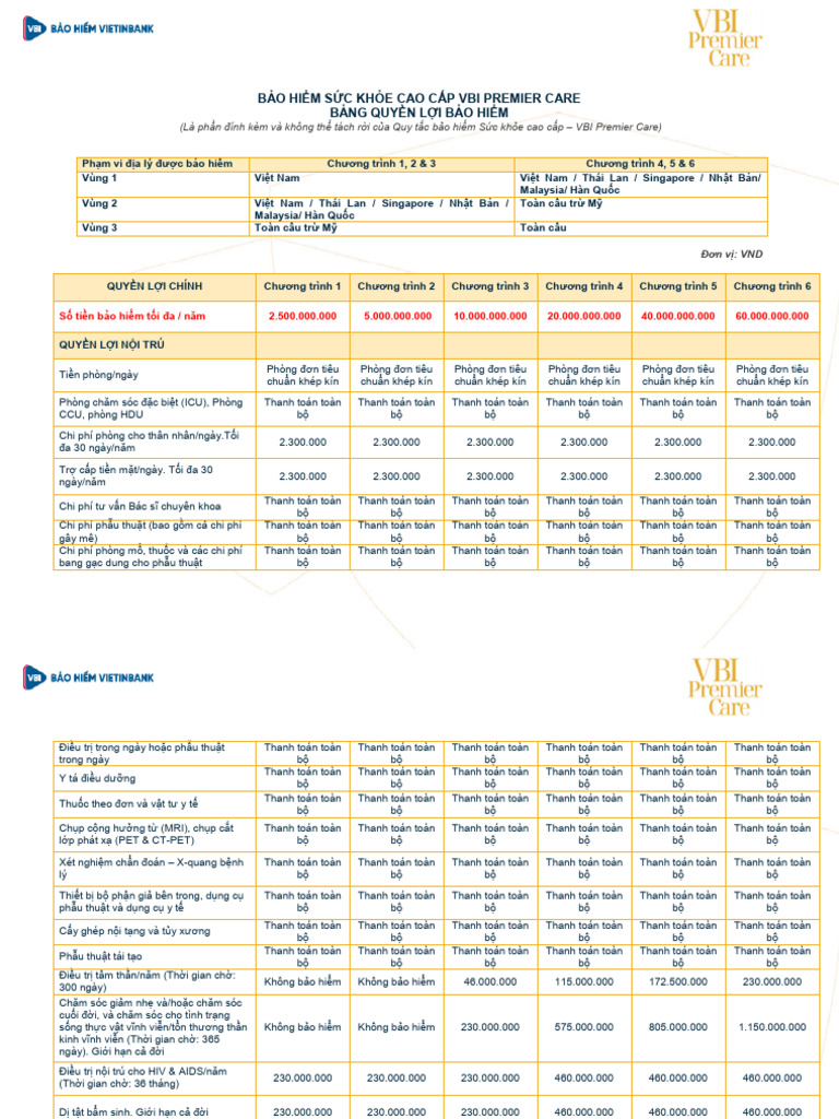 PL01 - Bảng QLBH Sức Khỏe Cao Cấp - GuicacBan | PDF