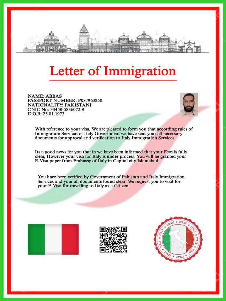 Letter of Immigration | PDF