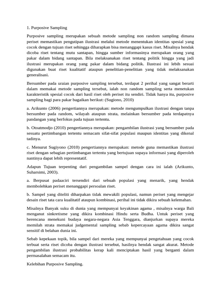 Purposive Sampling | PDF