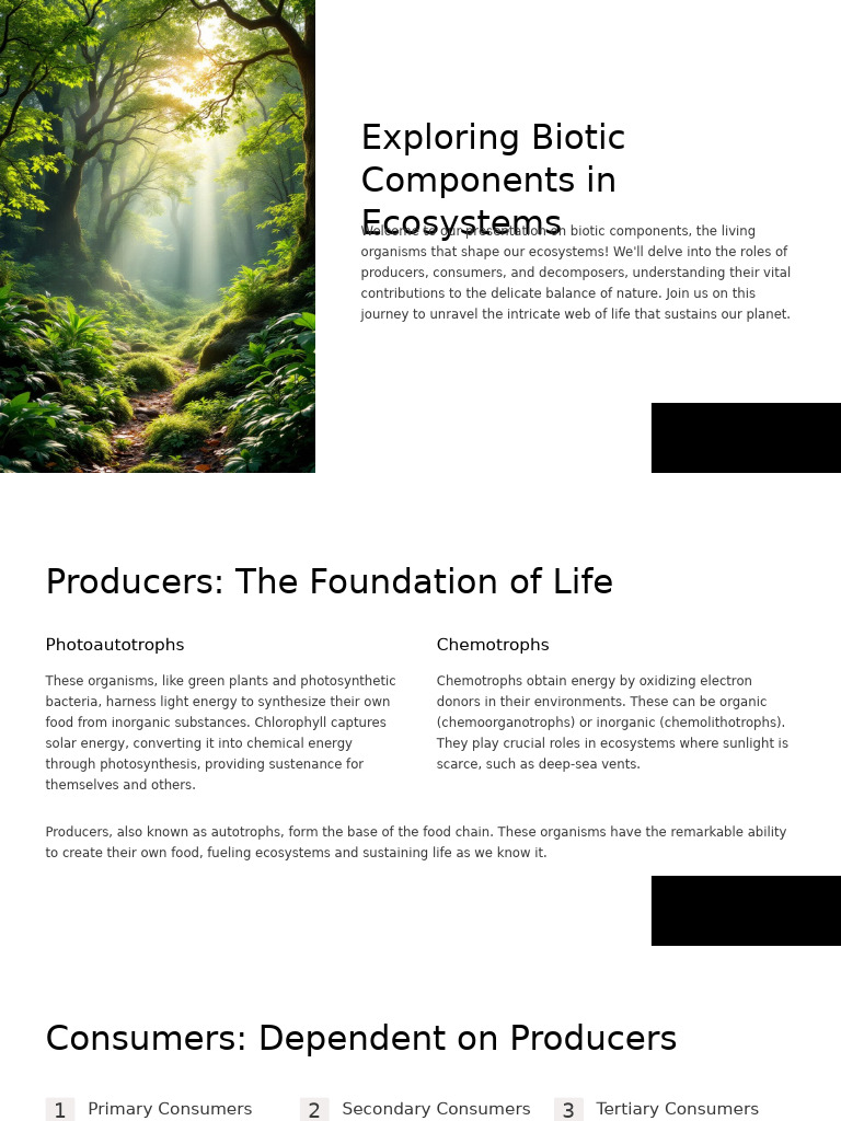 Exploring Biotic Components in Ecosystems | PDF | Food Web | Ecosystem
