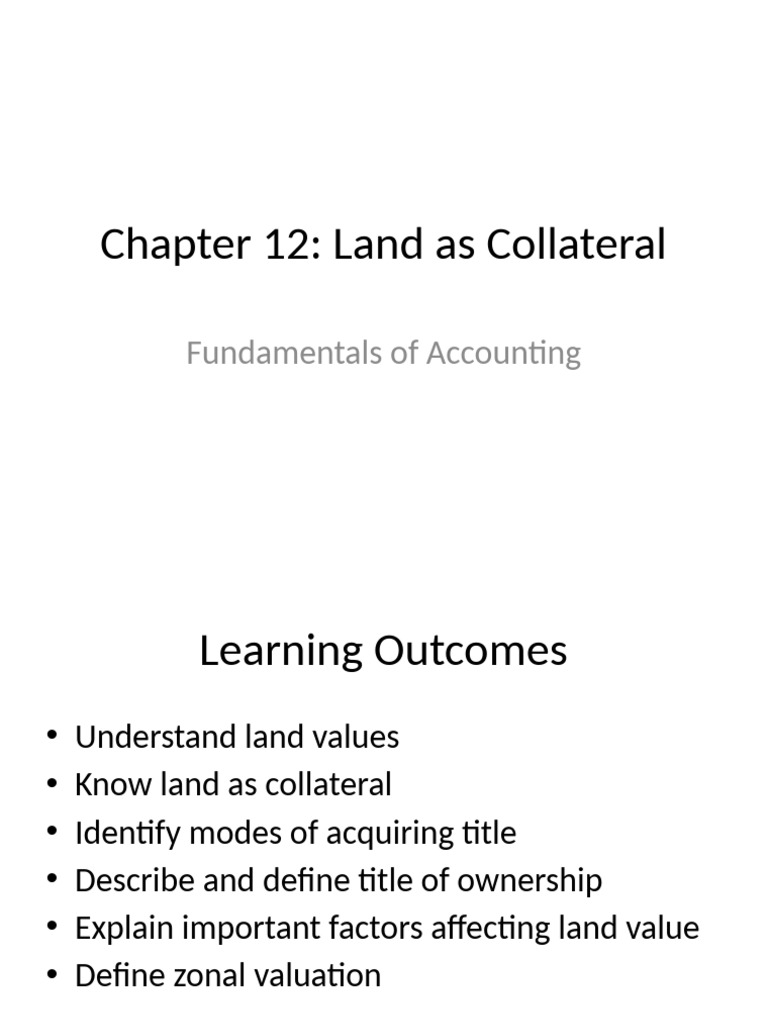 Land as Valuable Collateral | PDF | Real Estate Appraisal | Economies