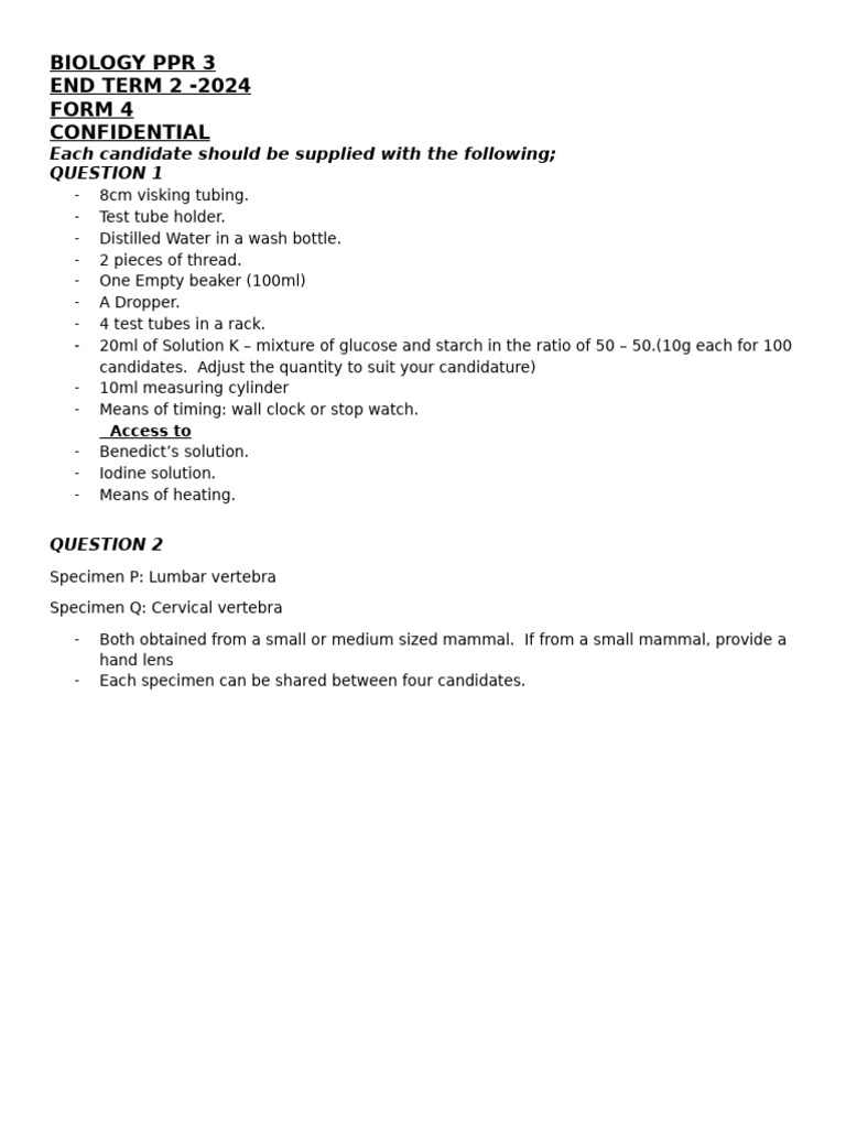 Biology f4 Confidential | PDF