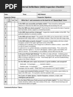 Zoll AED Plus Monthly Inspection Checklist | PDF | Business
