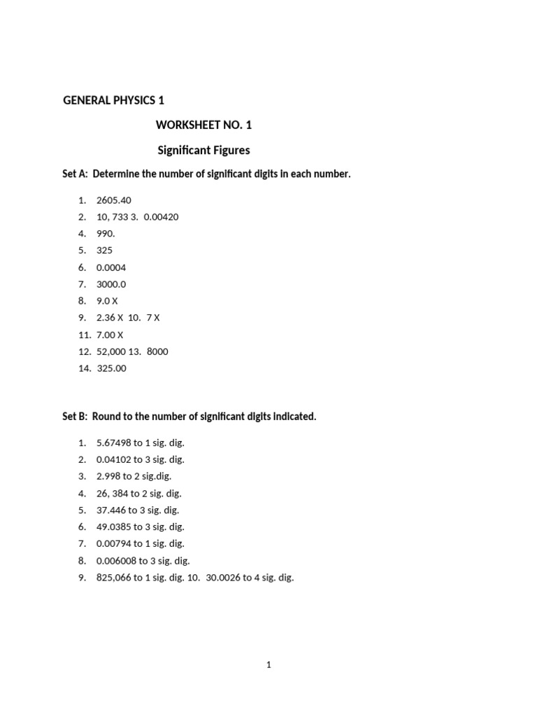 significant-figures.worksheet-NO.-2 | PDF