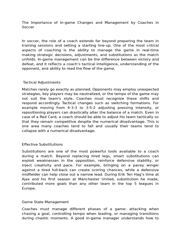 In Game Management | PDF