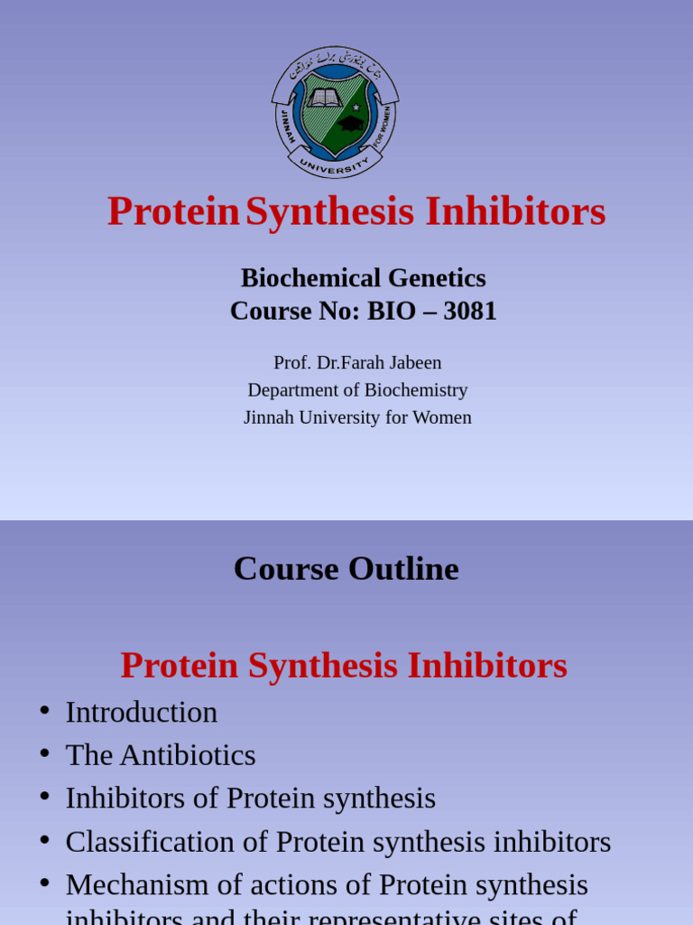 9.translation Inhibitors (Approved) C | PDF | Proteins | Translation ...
