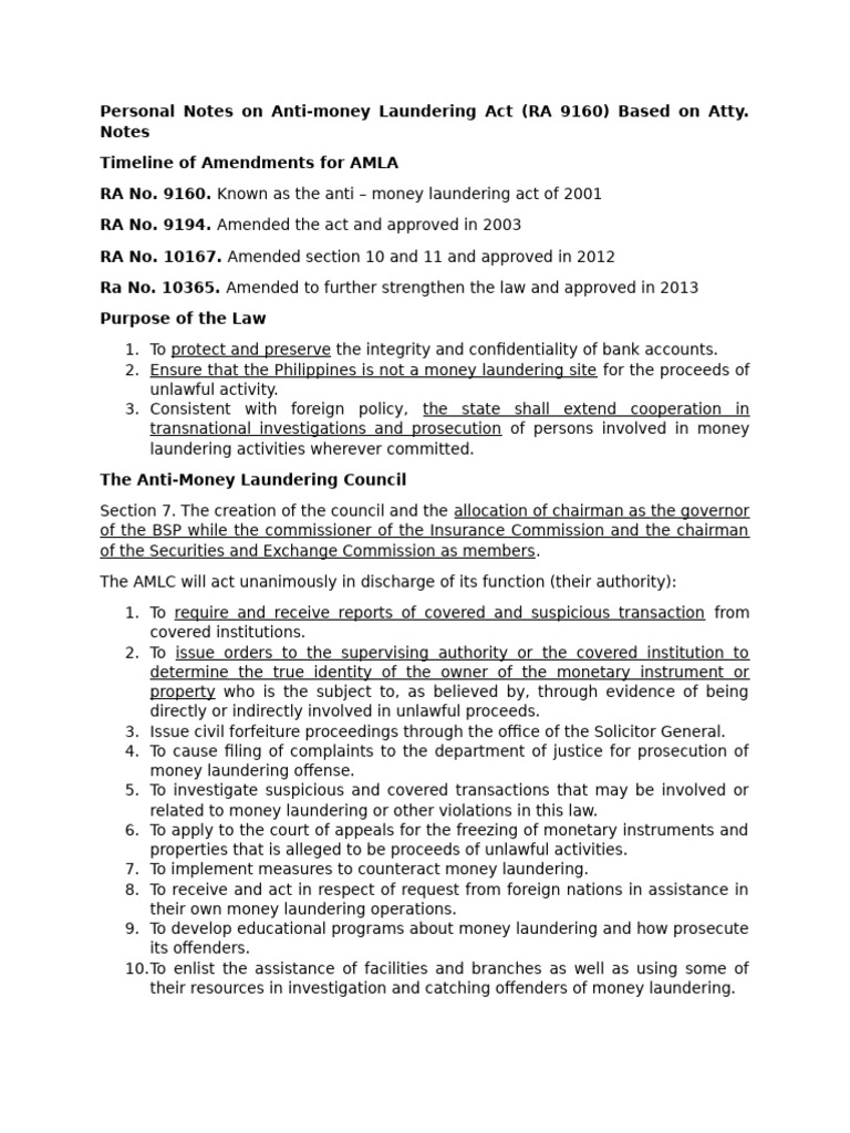 Overview of the Anti-Money Laundering Act | PDF | Asset Forfeiture ...