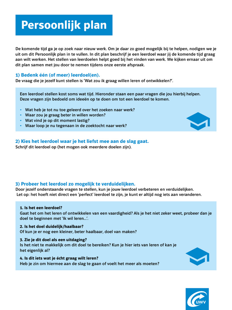 Persoonlijk Plan | PDF