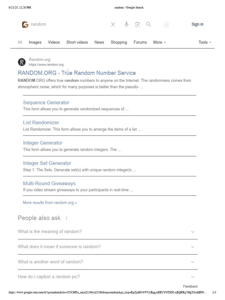 Random - Google Search | PDF | Randomness
