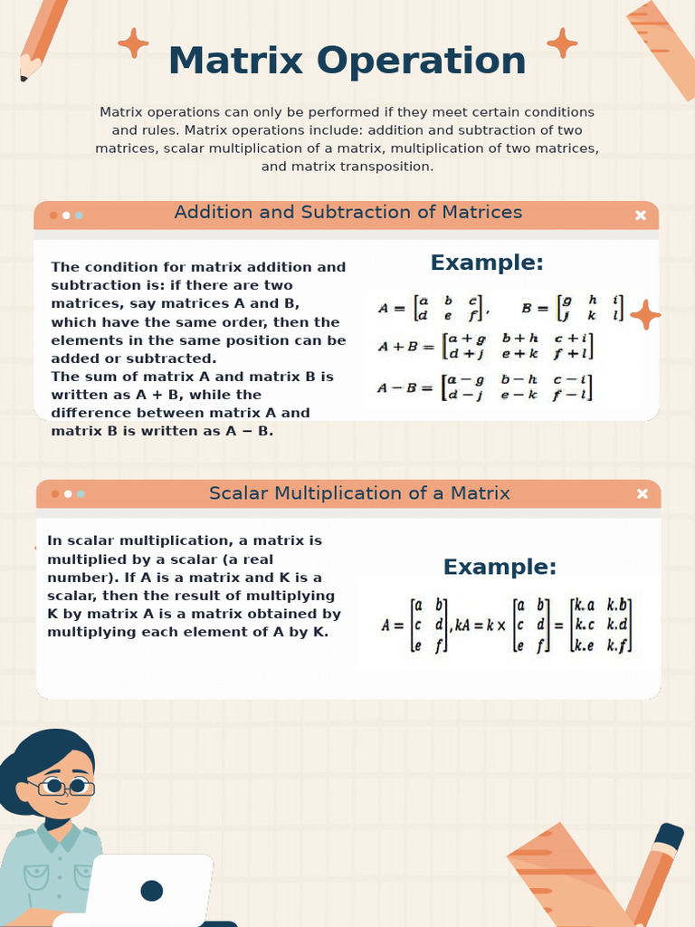 Determinan Dan Invers Matriks Poster Orange Ilustrasi | PDF | Matrix (Mathematics) | Linear Algebra
