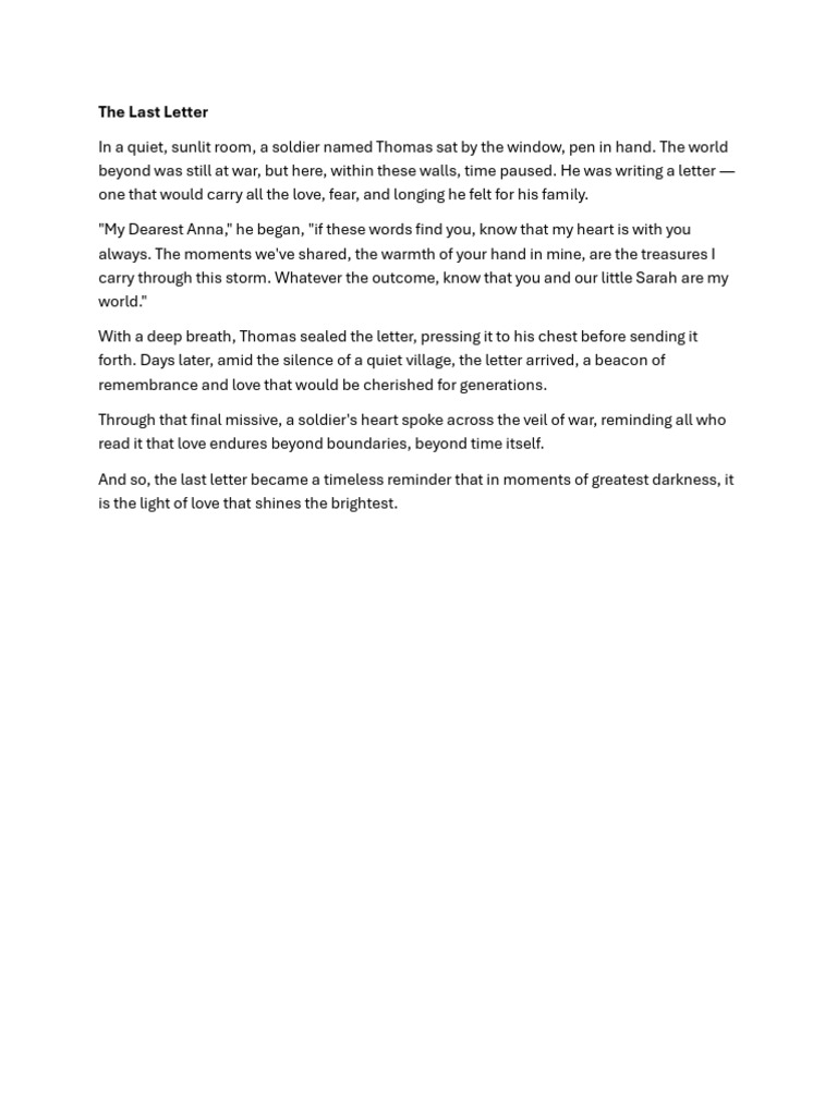 The Last Letter | PDF