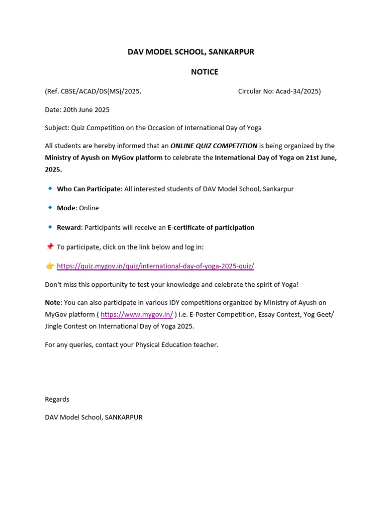 IDY 2025 Quiz Competition | PDF