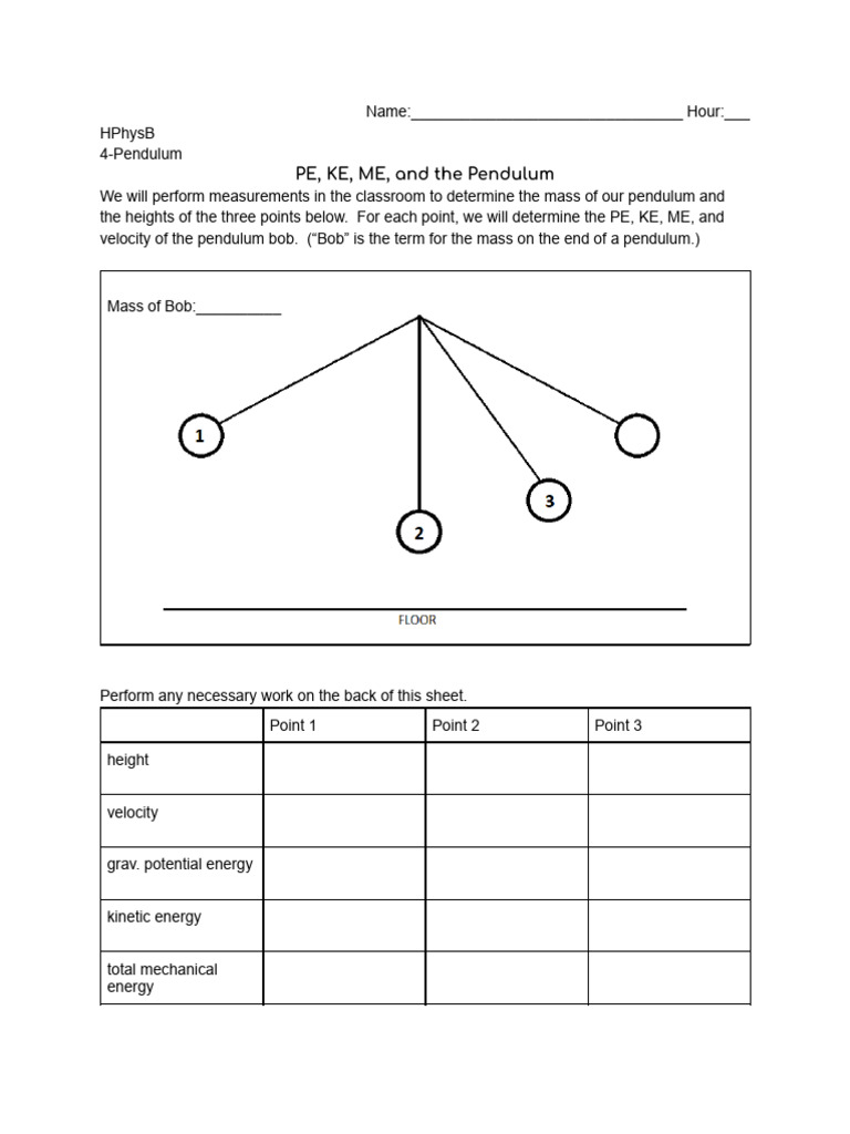 HPhysB 4 Pendulum | PDF