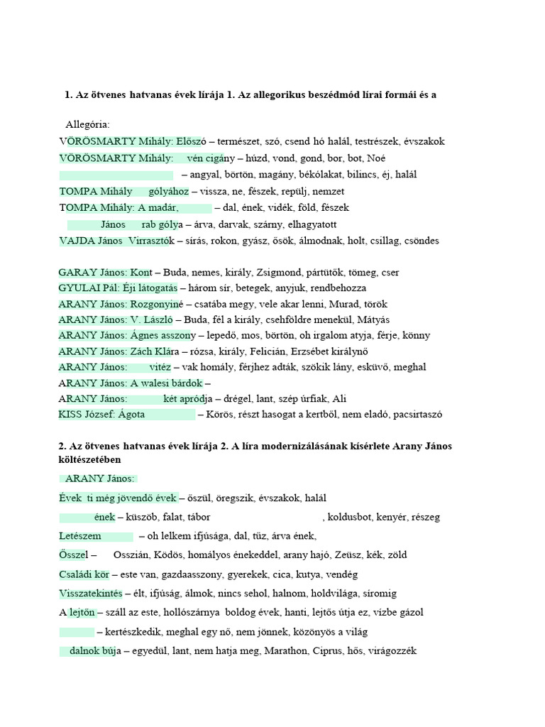 Klasszikus Magyar Irodalom 2 - Másolat | PDF