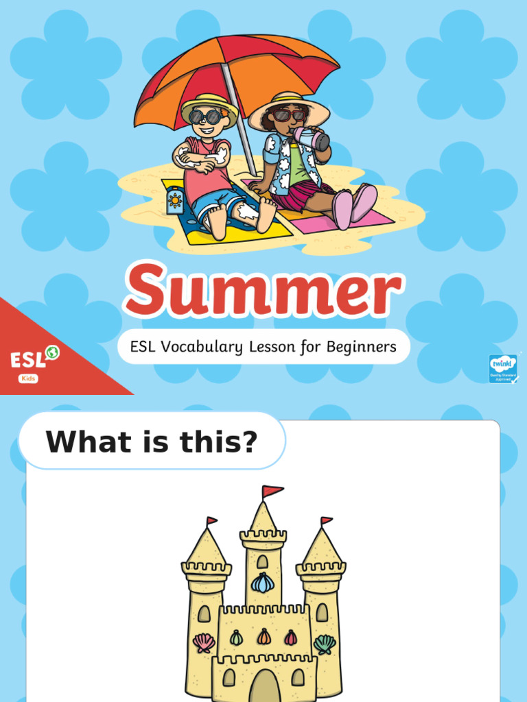 T e 1722596915 Esl Summer Vocabulary Lesson Kids A1 Ver 2 | PDF