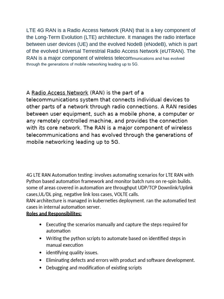 LTE 4G RAN Is | PDF