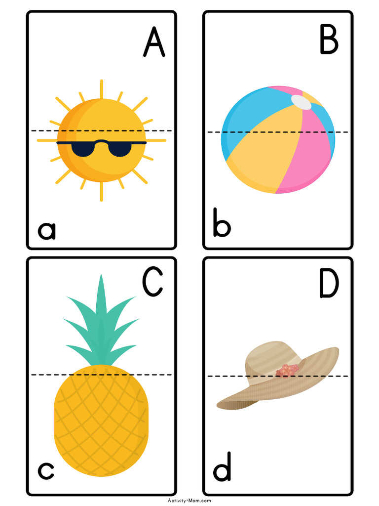 Summer Alphabet Matching | PDF