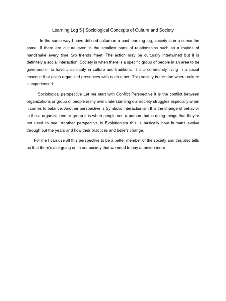 Sociological Concepts of Culture and Soceity | PDF