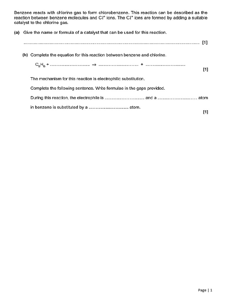 Aluminium Chloride Alcl3: Page - 1 | PDF | Organic Chemistry | Chemistry