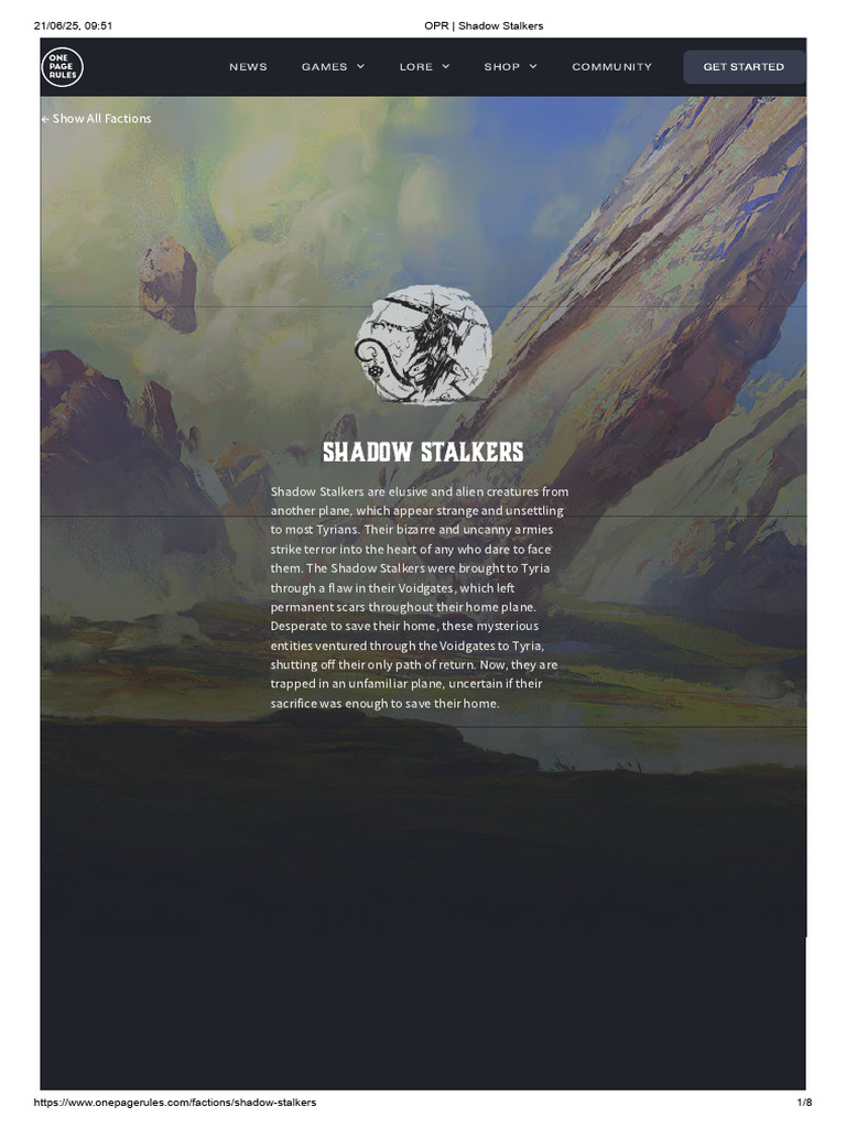 OPR - Shadow Stalkers | PDF