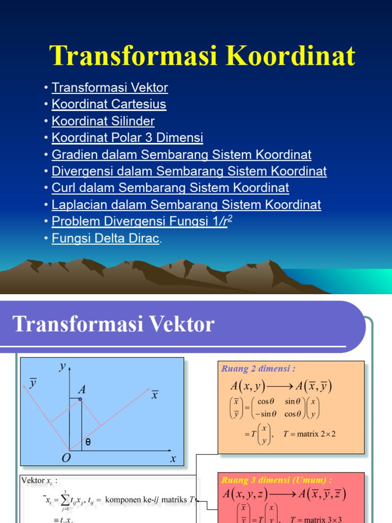 Coordinate Transformation | PDF