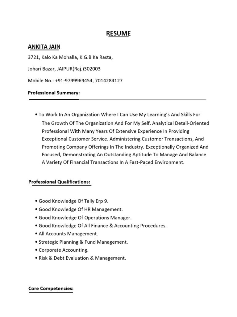 Ankita Resume Updated PDF | PDF