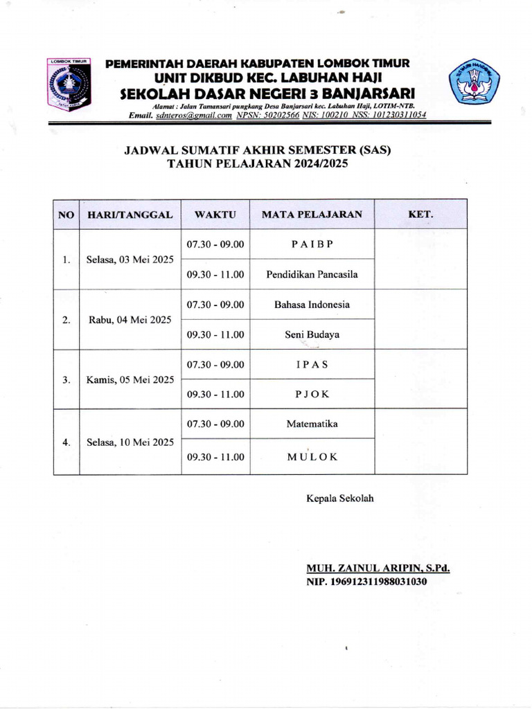 Jadwal SAS | PDF