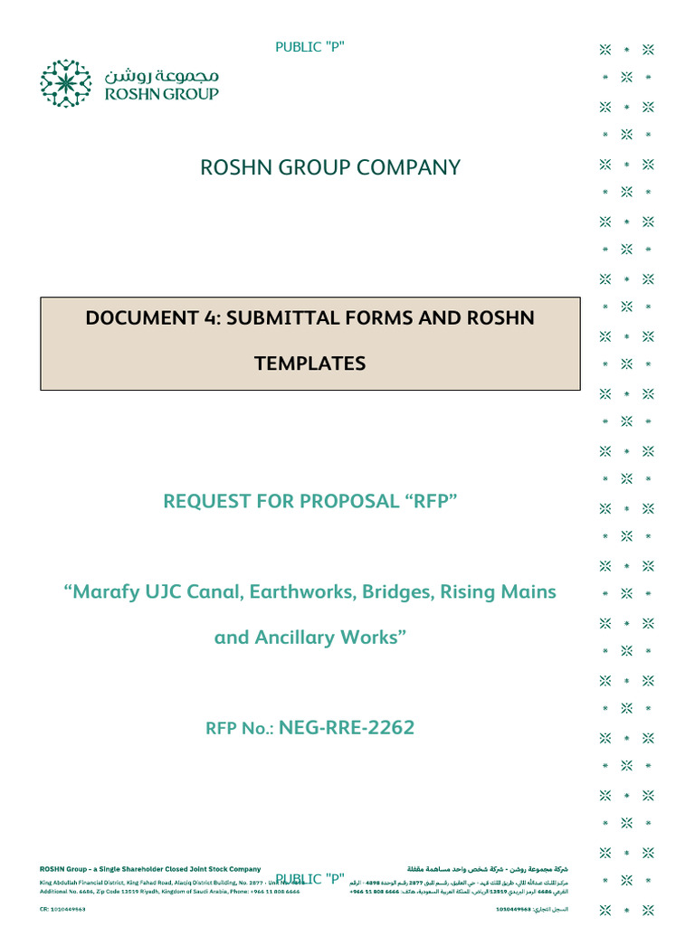 Document 4 - Submittal Forms and Roshn Templates - Marafy UJC Canal ...