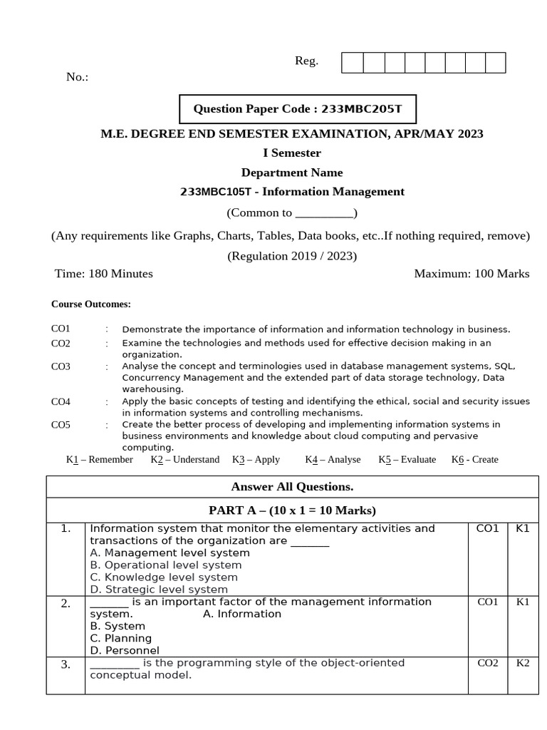 MBA Information Management | PDF | Databases | System
