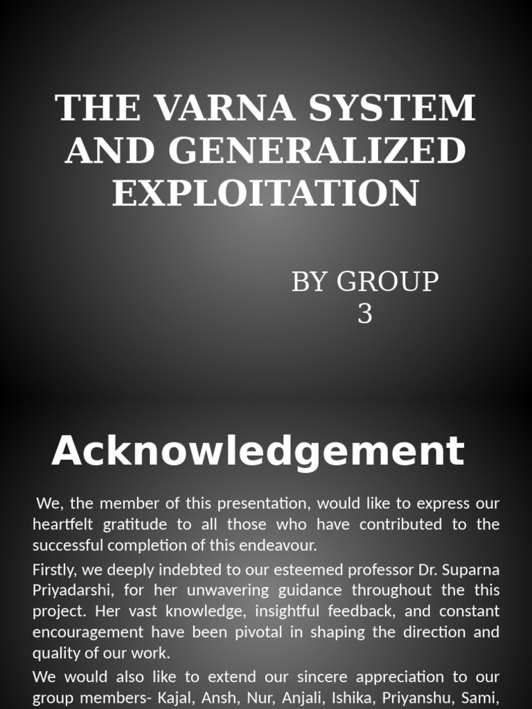 The Varna System and Generalized Exploitation | PDF | Caste