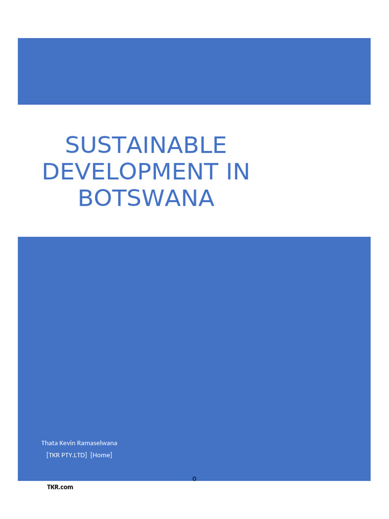 Sustainable Development Strategies In Botswana Pdf Wetland