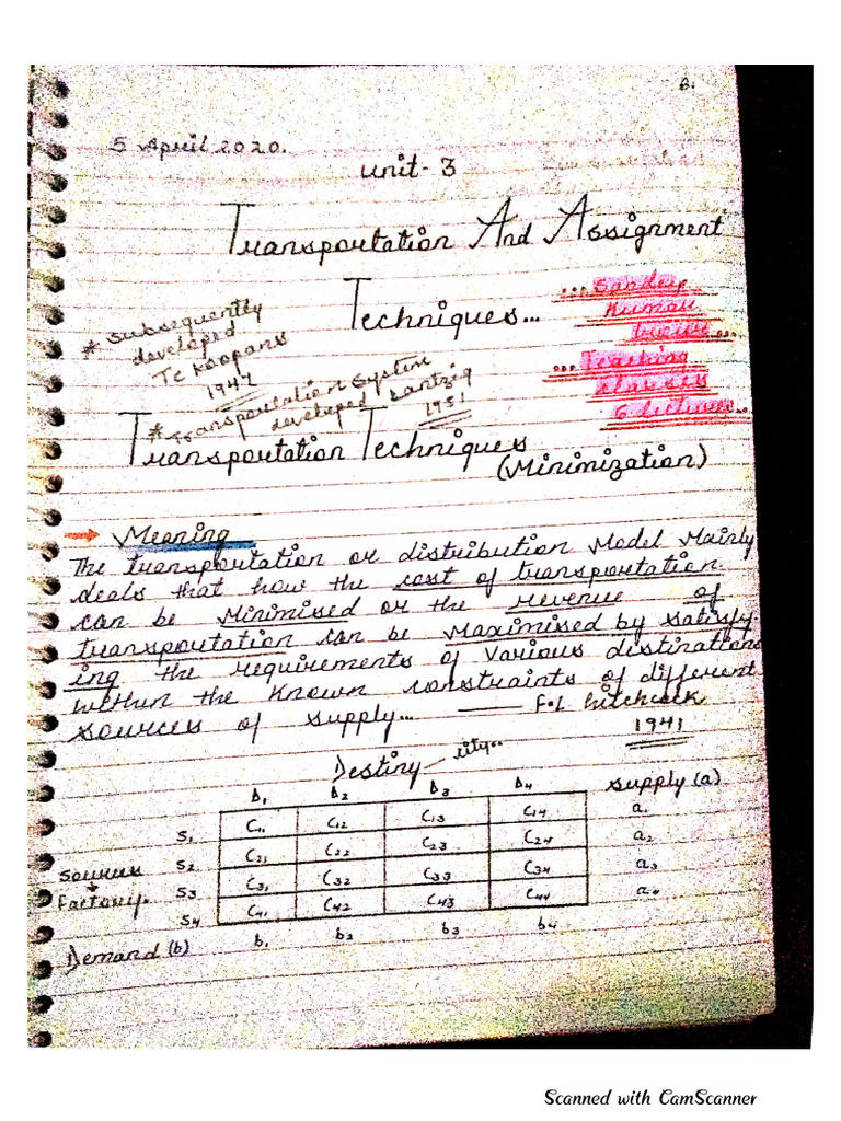 Operation Research Unit 3 | PDF