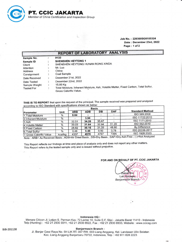 Roa Job No 220300sgo105324 | PDF