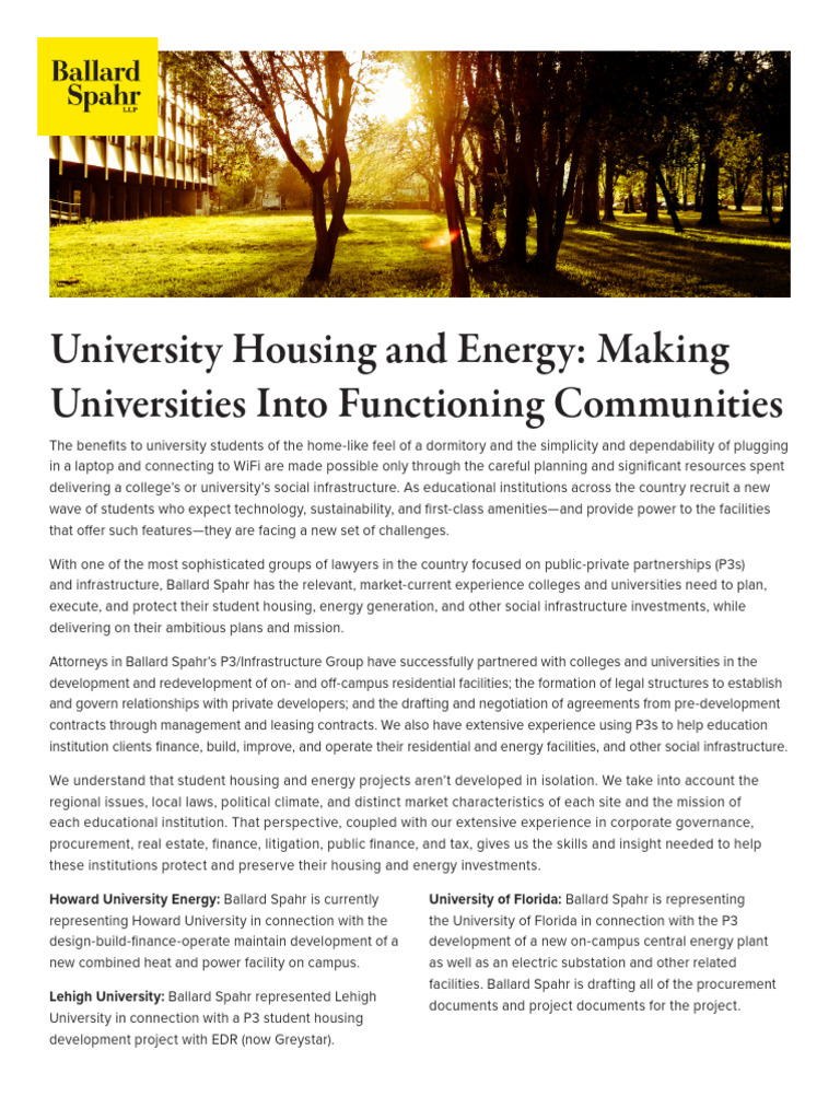 University Housing and Energy Solutions | PDF | Infrastructure | Economies