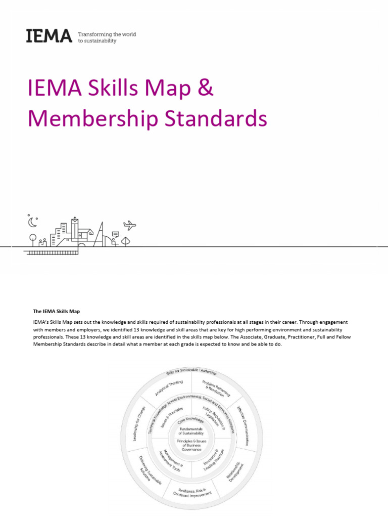 Iema Skills Map Member Standards v10 | PDF | Sustainability | Sustainable Development