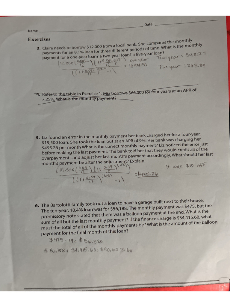 Financial Algebra #2 | PDF