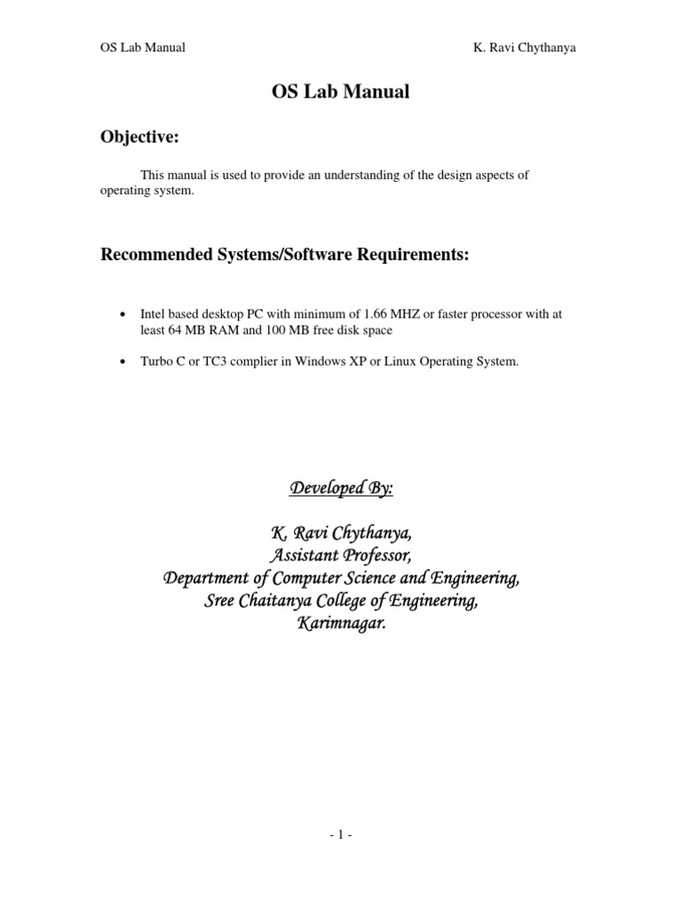 OS Lab Manual | PDF | Operating System | Scheduling (Computing)