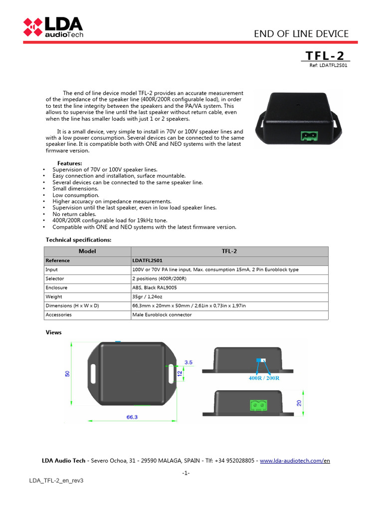 LDA TFL-2 en Rev3 | PDF