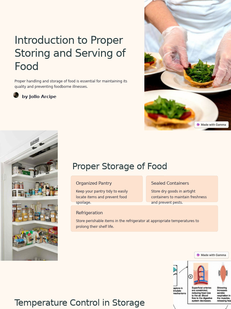 Introduction To Proper Storing and Serving of Food | PDF | Food Storage ...