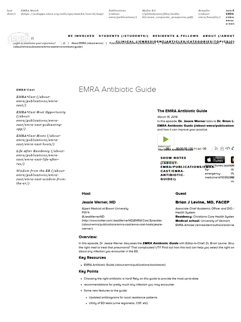Emra Antibiotic Guide Emra Compress | PDF | Public Health | Antibiotics